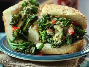 Vegan Broccoli Rabe Sandwich - Connoisseurus Veg
