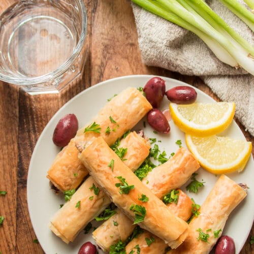 Vegan Stuffed Phyllo Cigars - Connoisseurus Veg