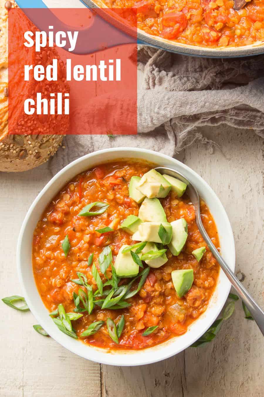 Spicy Red Lentil Chili - Connoisseurus Veg
