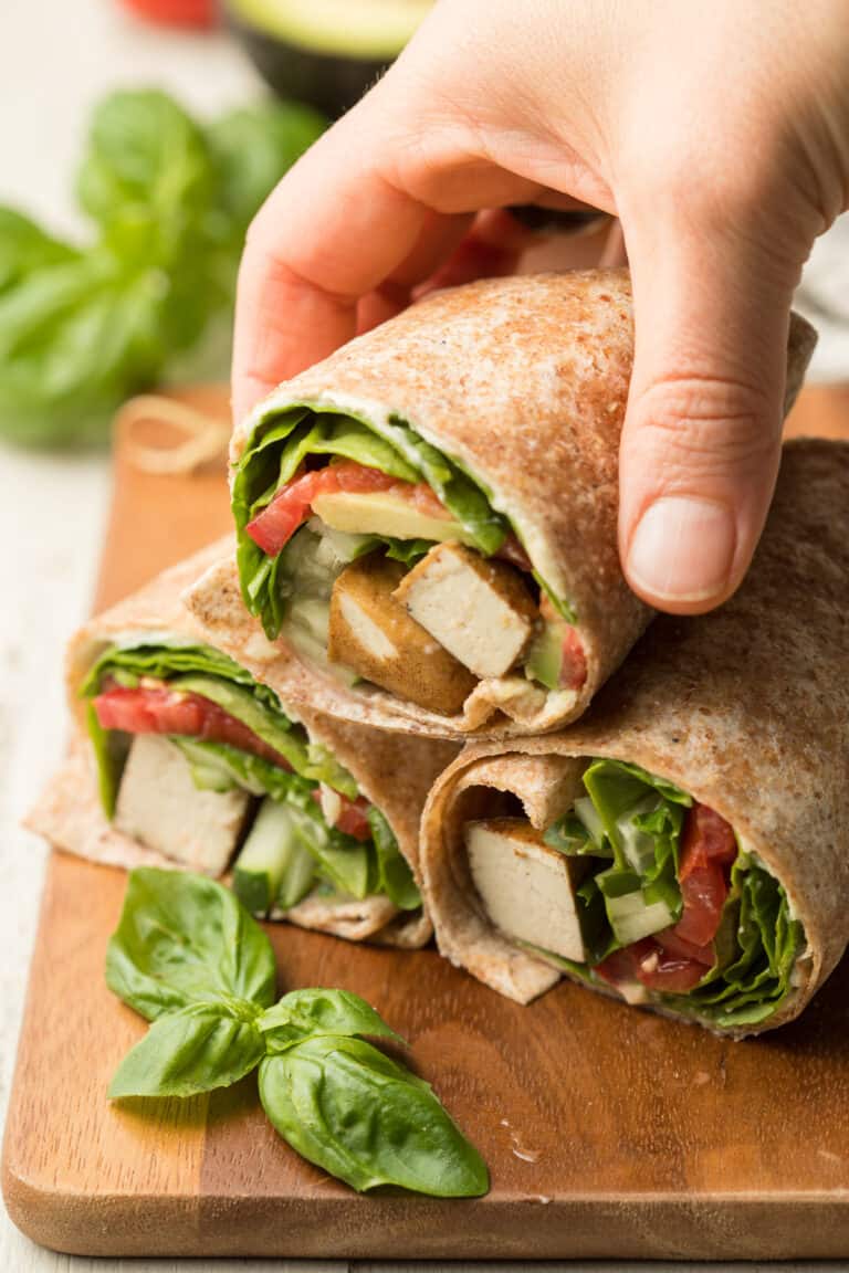 Vegan Wraps with Balsamic Tofu & Hummus - Connoisseurus Veg