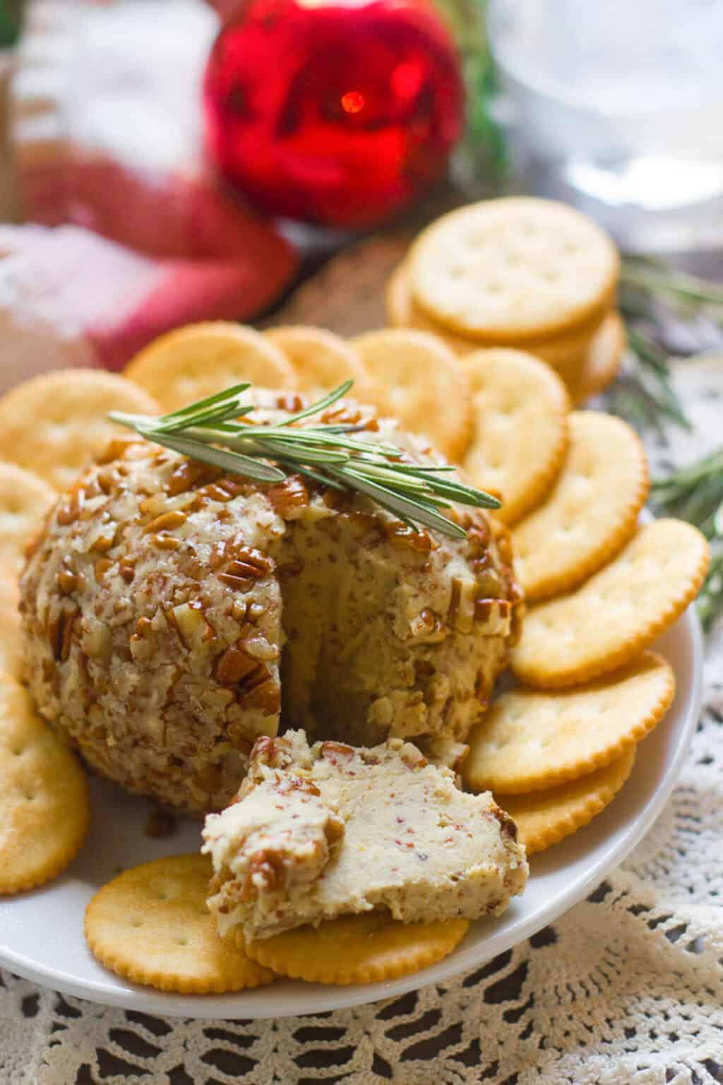 Maple Dijon Vegan Cheese Ball - Connoisseurus Veg