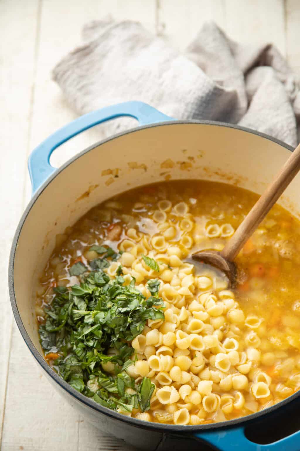 Fennel Soup with Pasta & White Beans - Connoisseurus Veg