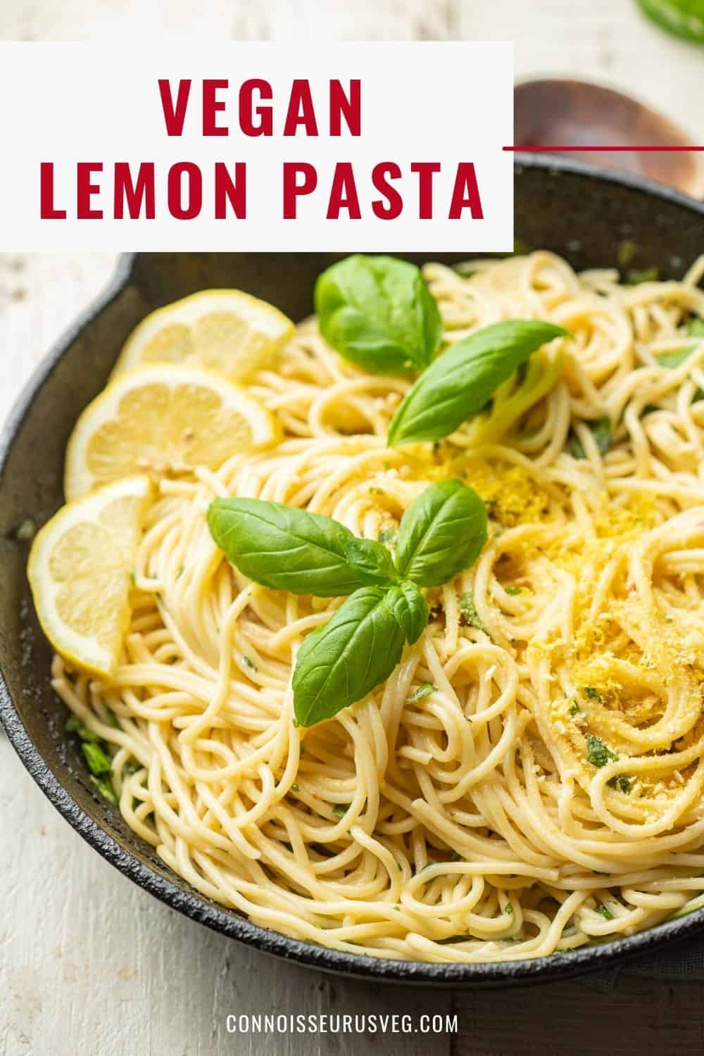 Creamy Lemon Pasta - Connoisseurus Veg