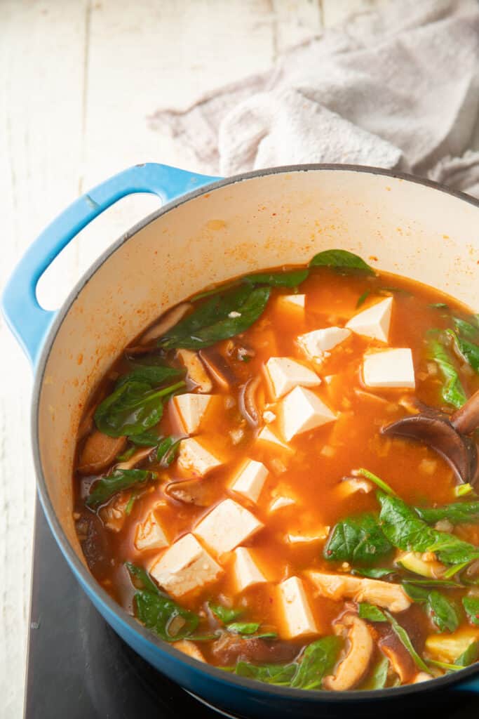 Spicy Korean Tofu Soup Connoisseurus Veg