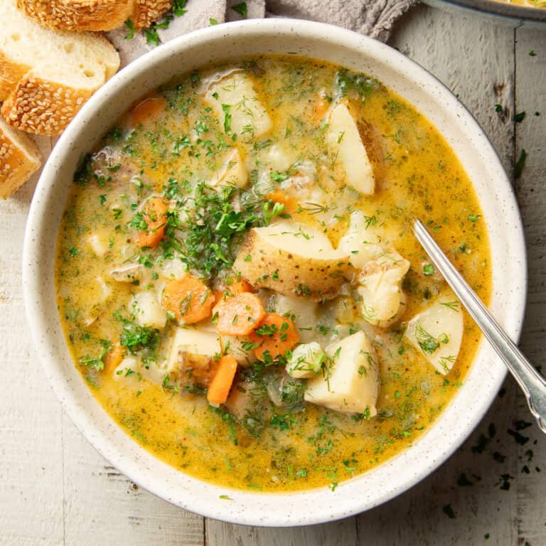 Vegan Potato Dill Soup - Connoisseurus Veg
