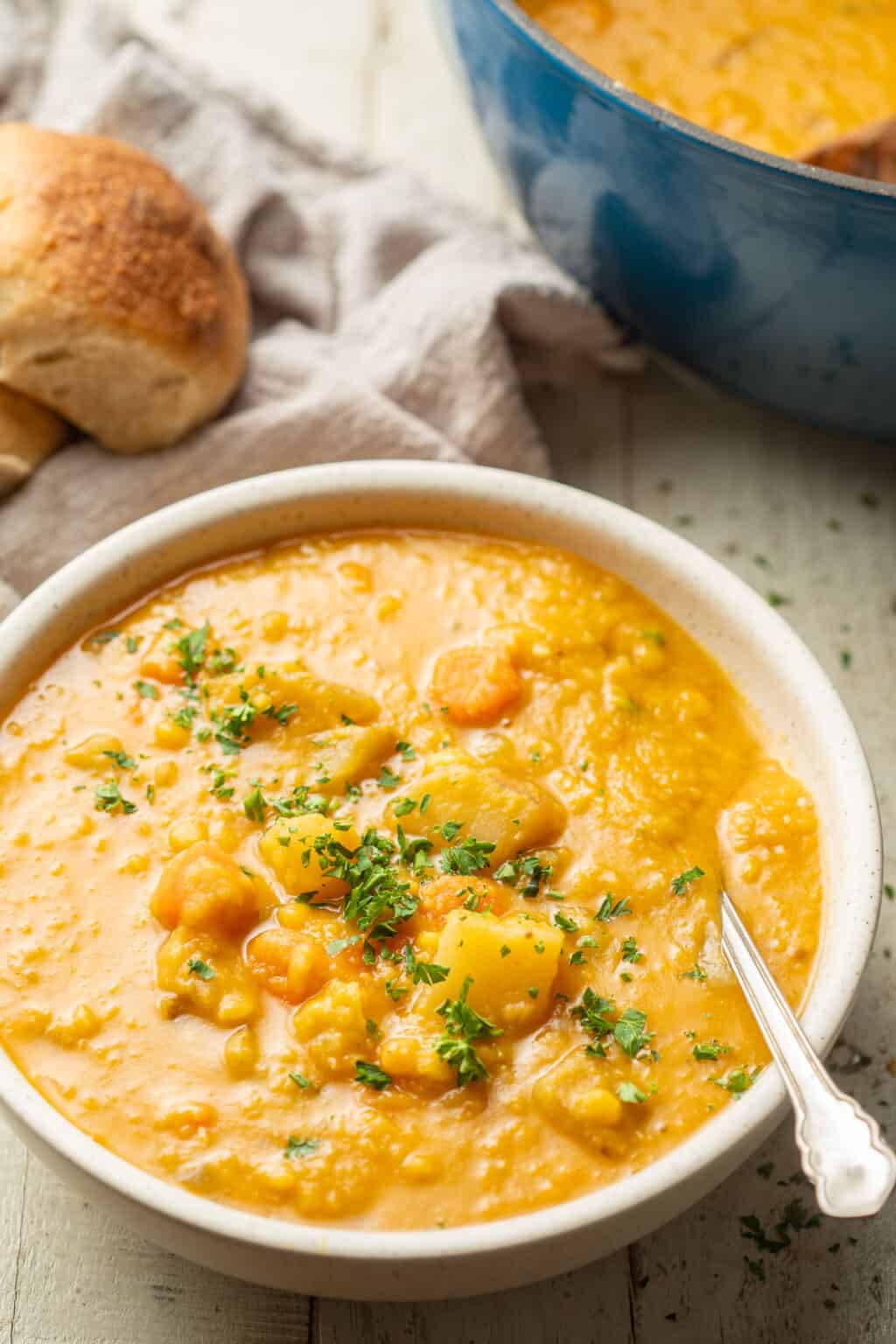 Yellow Split Pea Soup (Easy & Hearty!) - Connoisseurus Veg