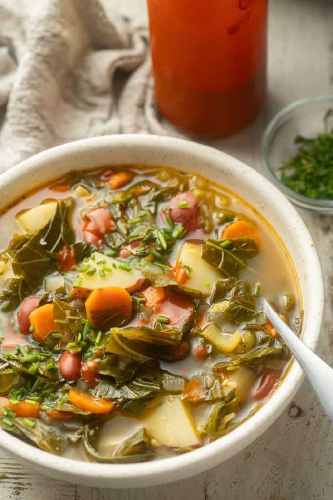 Smoky Collard Greens Soup - Connoisseurus Veg